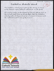 Catholic Schools Week – Diocesan