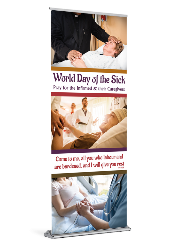 I Will Give You Rest Pray for the Infirmed & Caregivers Banner | Diocesan