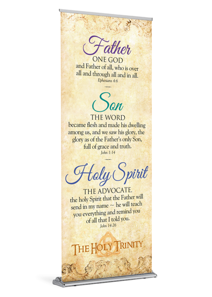 One God, The Word, The Advocate Holy Trinity Banner – Diocesan
