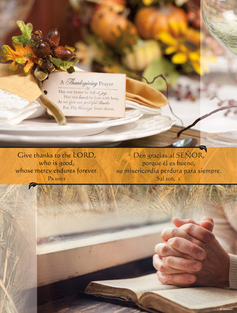 Thanksgiving Prayer - Bilingual | Diocesan
