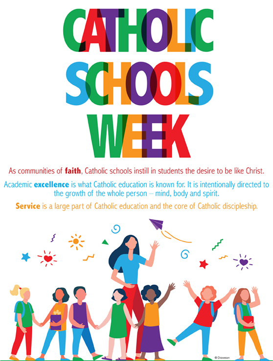 Catholic Schools Week - Faith, Excellence, Service Cover | Diocesan