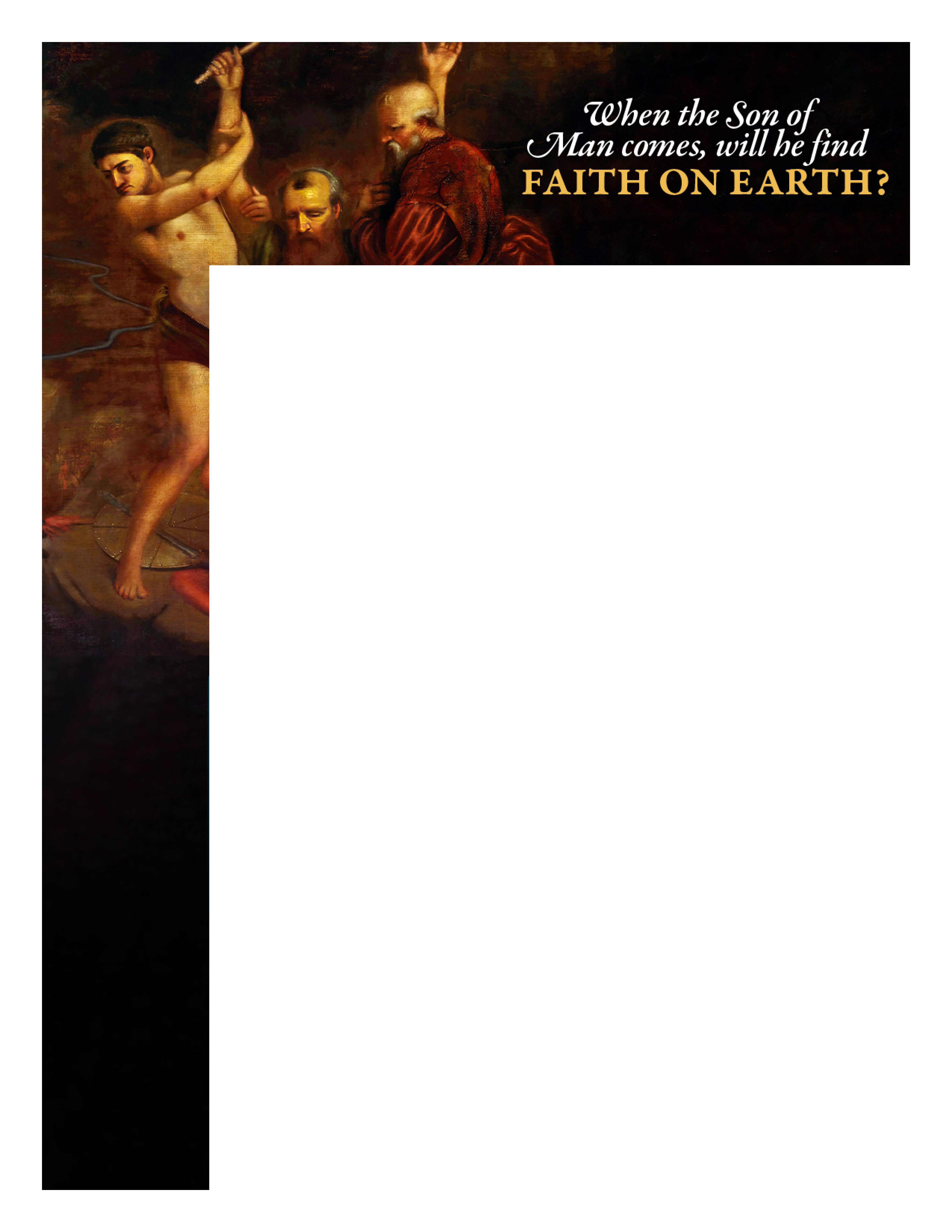 29th Sunday in Ordinary Time - Faith on Earth - Wrapper | Diocesan