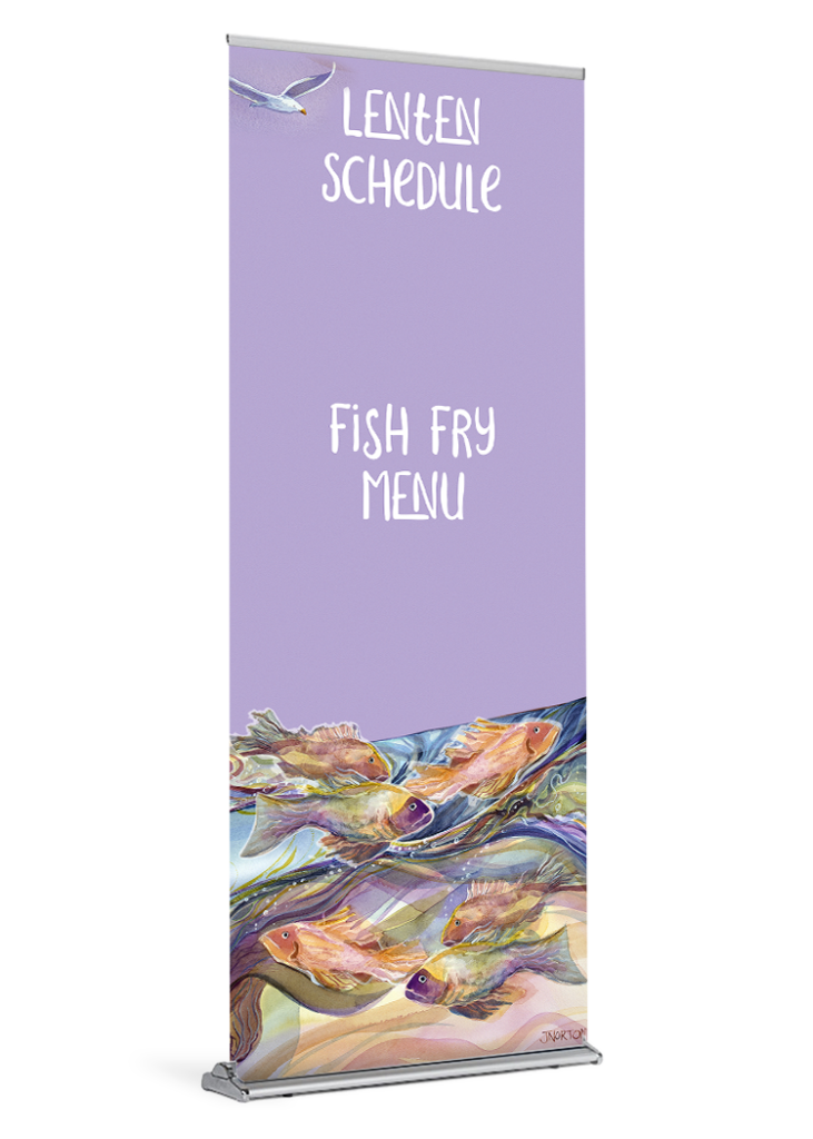 Artsy FishLenten Fish FryCustomizable Banner by Catholic Artist Jen ...