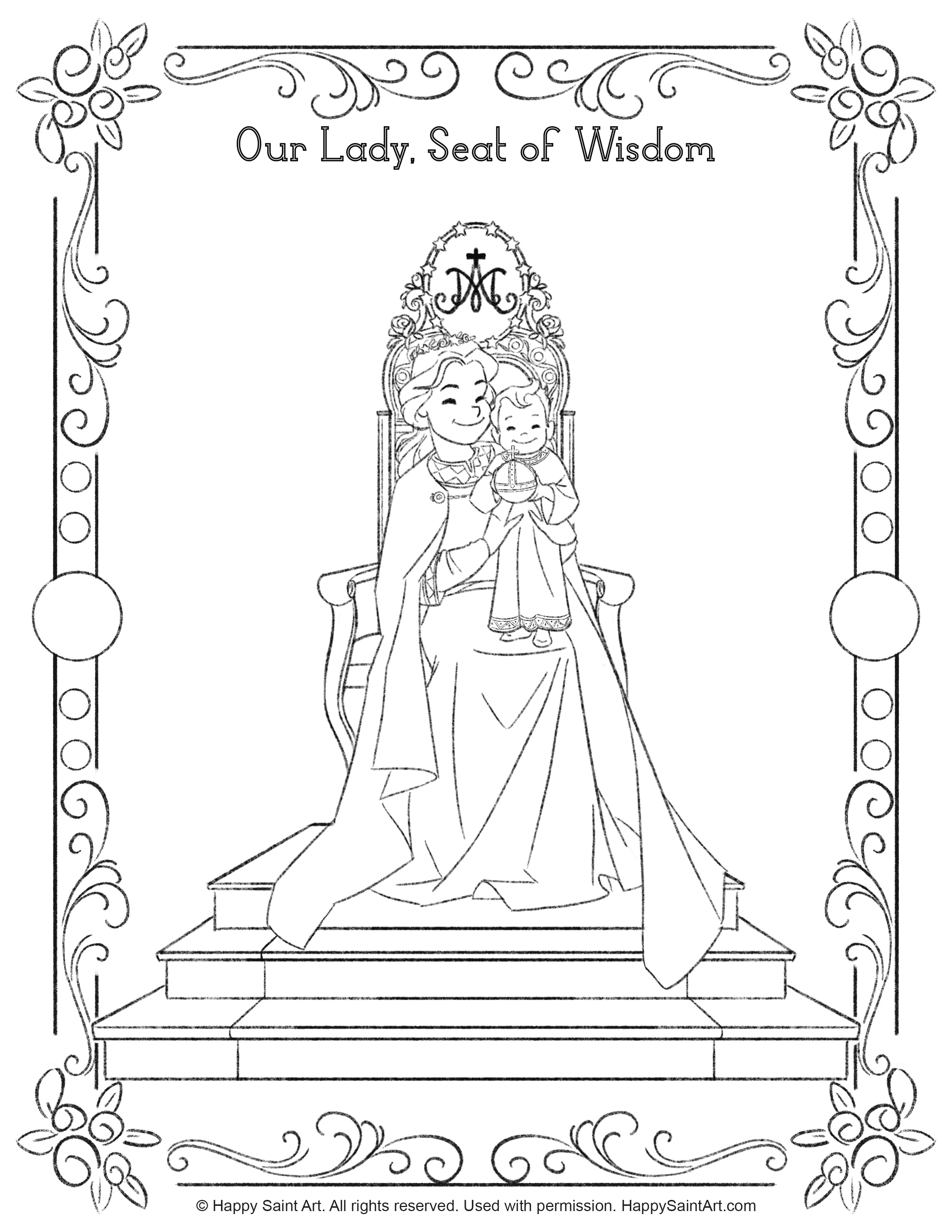 wisdom coloring page