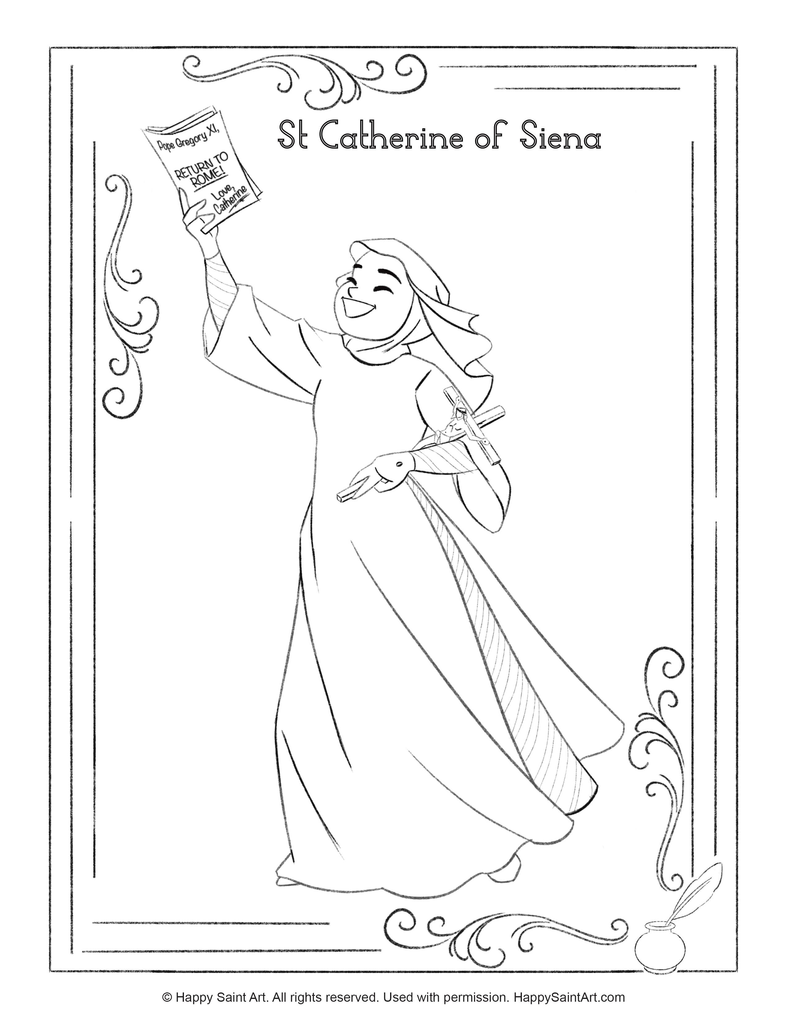 st. brigid coloring page