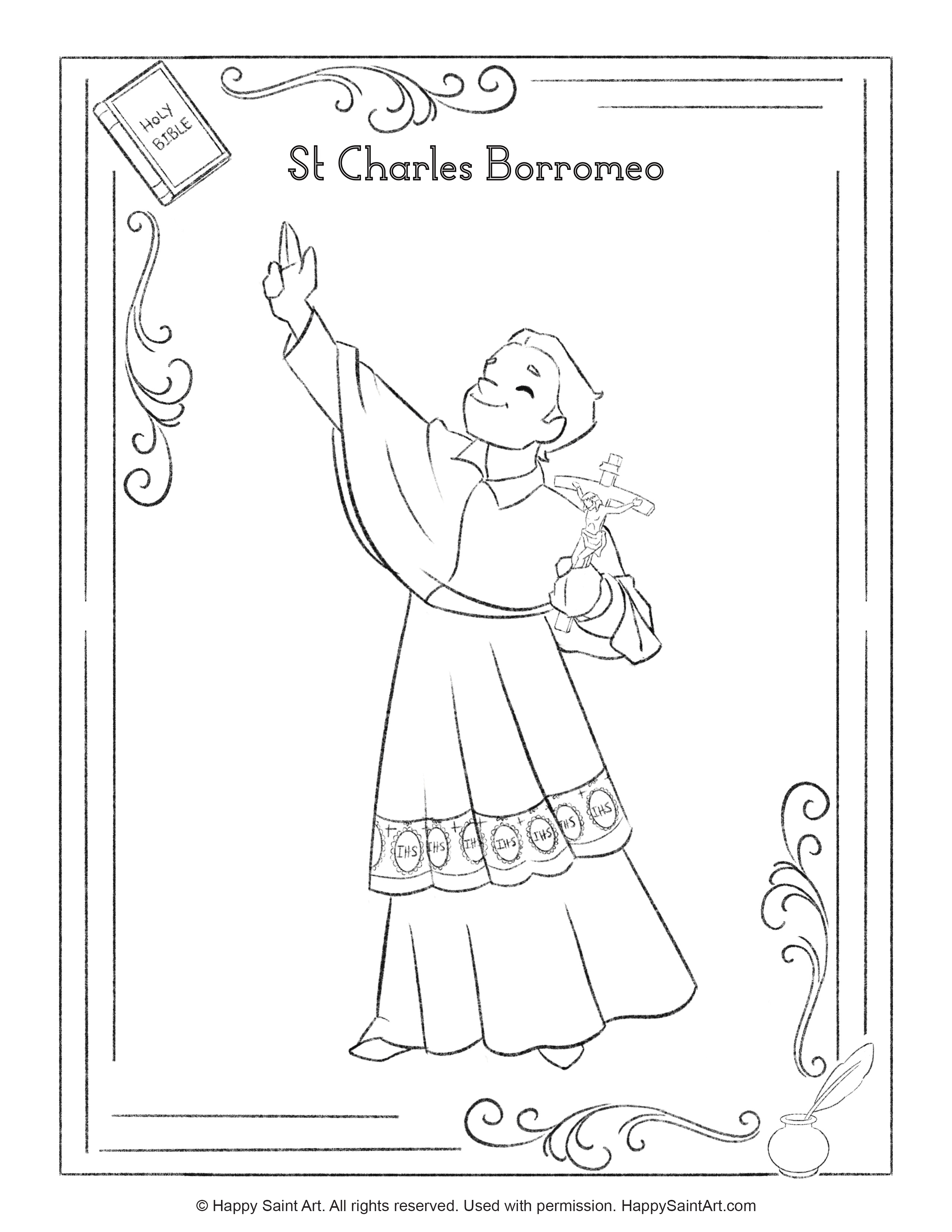 st dominic coloring page