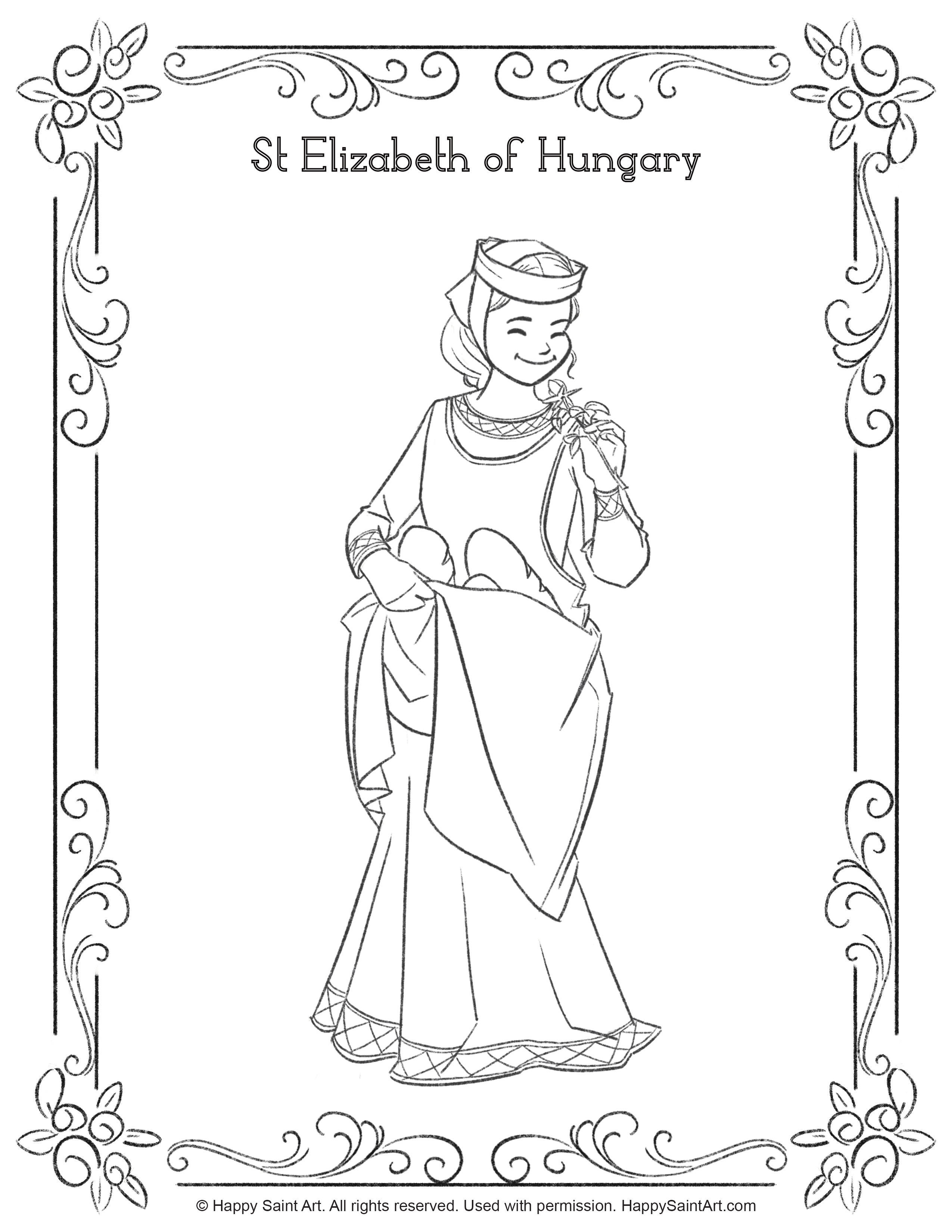 st cecilia coloring page free