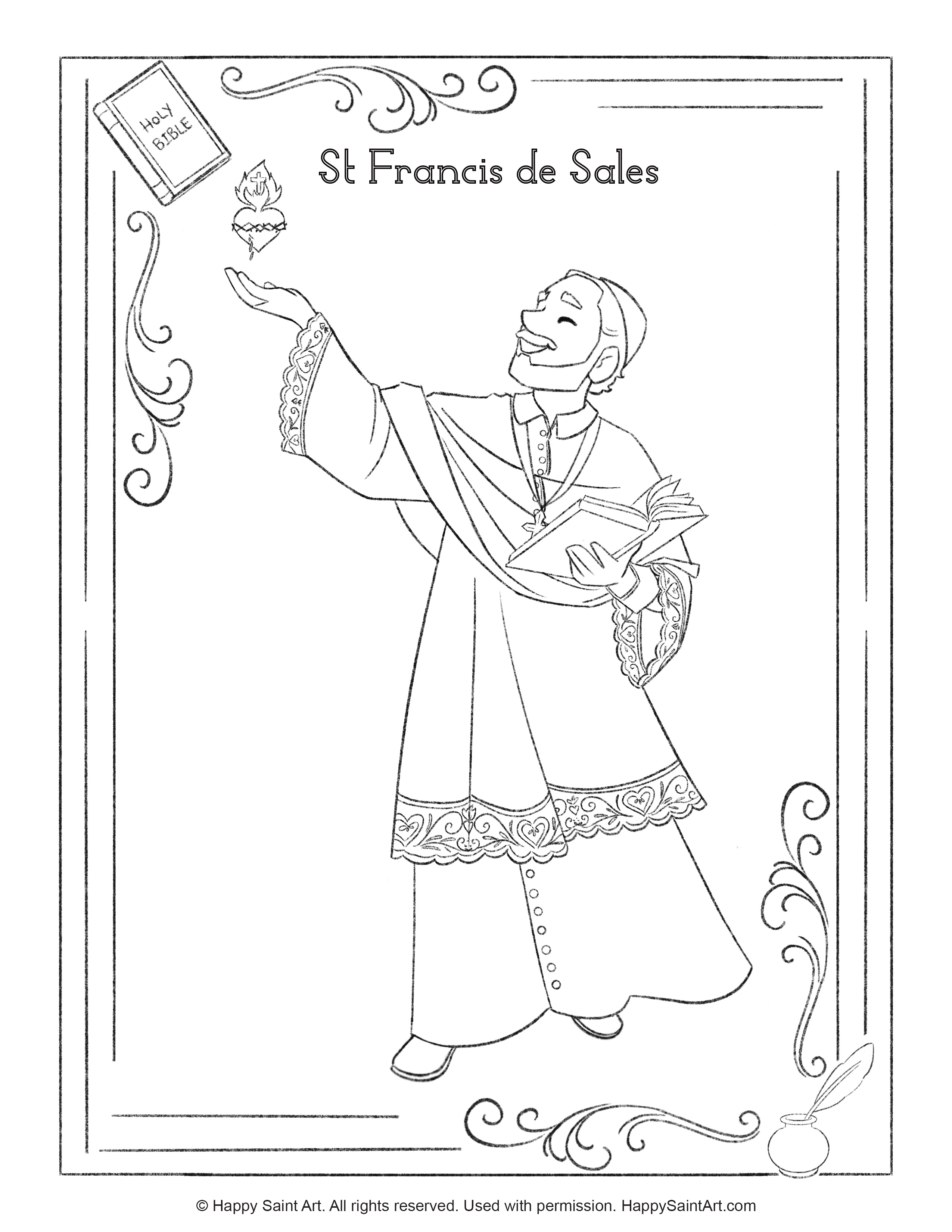 st francis coloring sheet