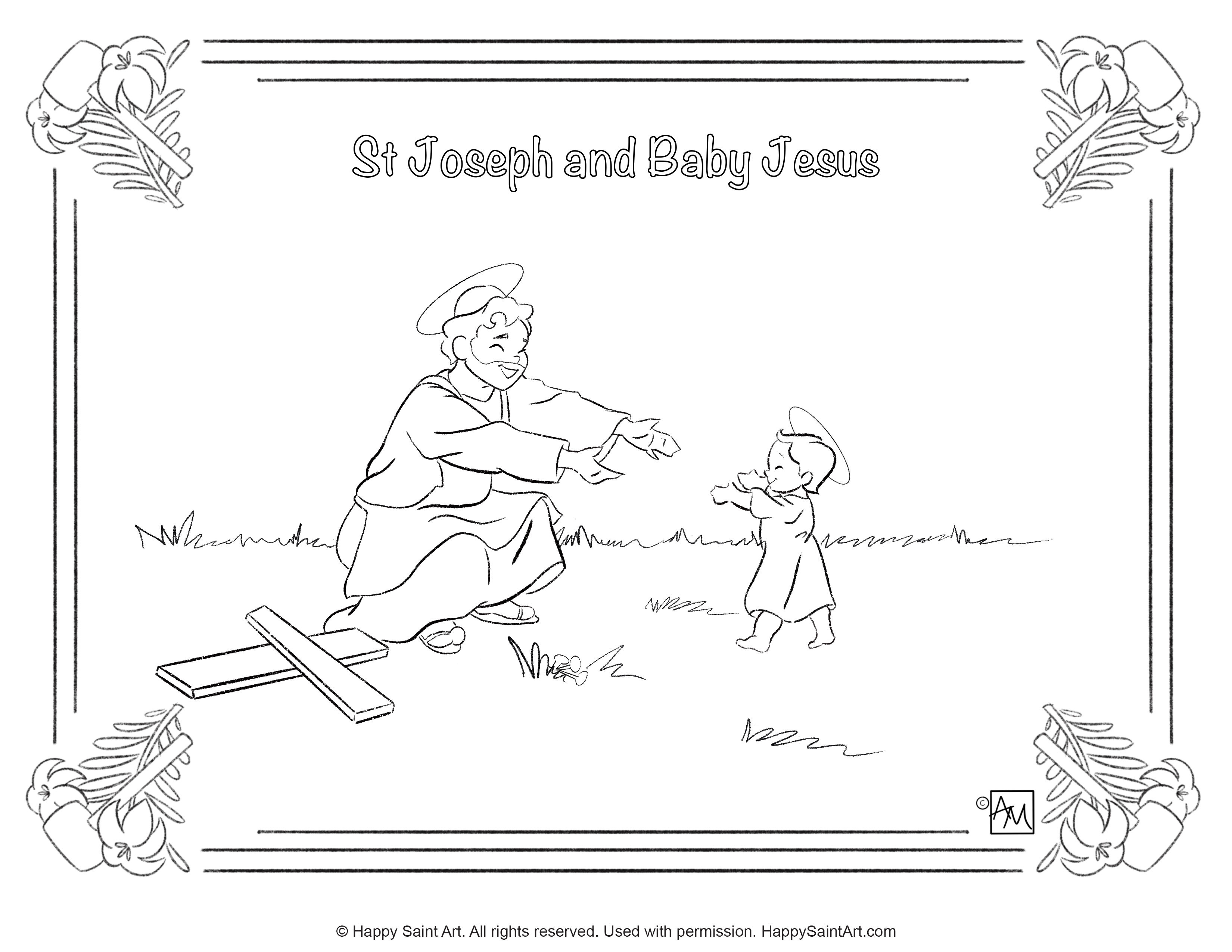 coloring picture of baby jesus