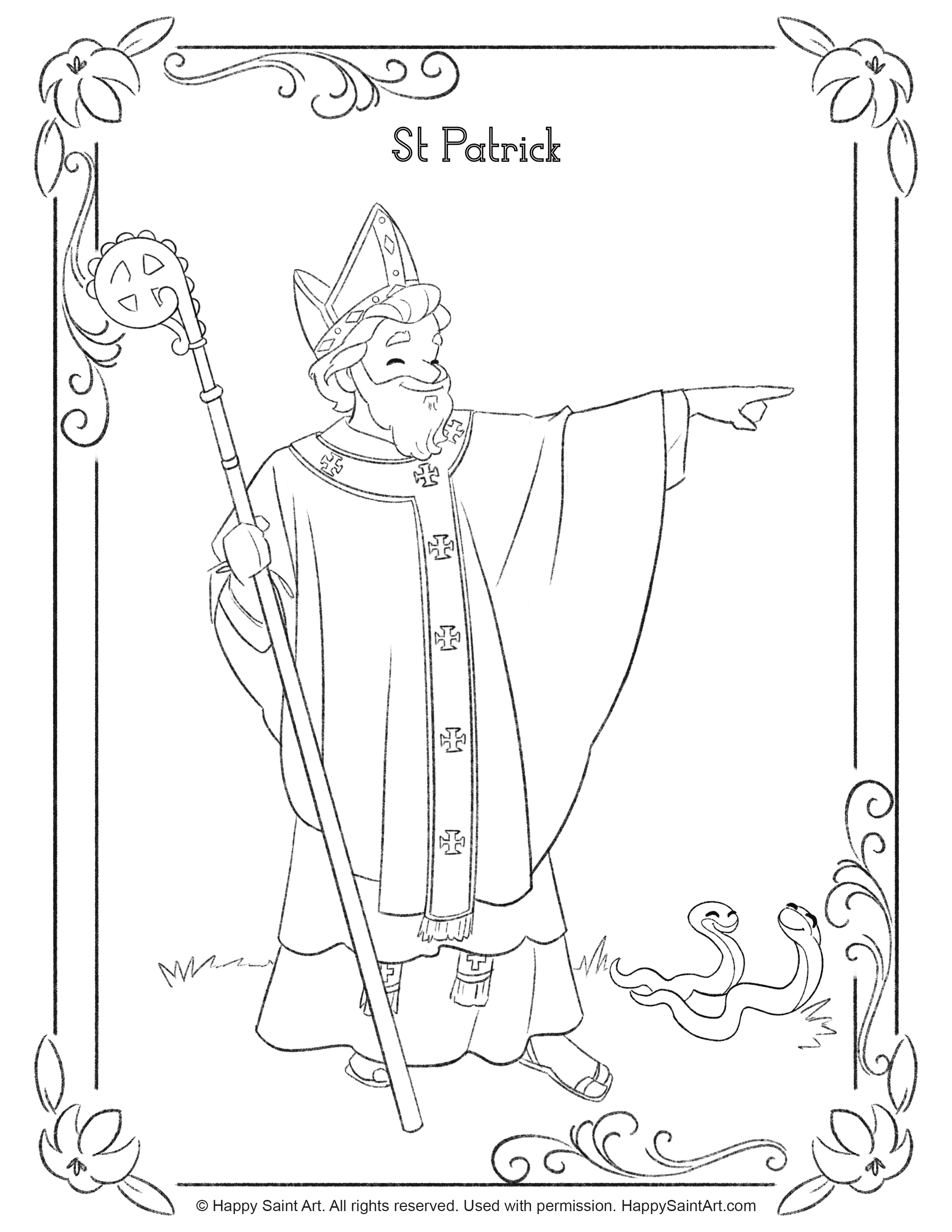 coloring sheet saint patrick