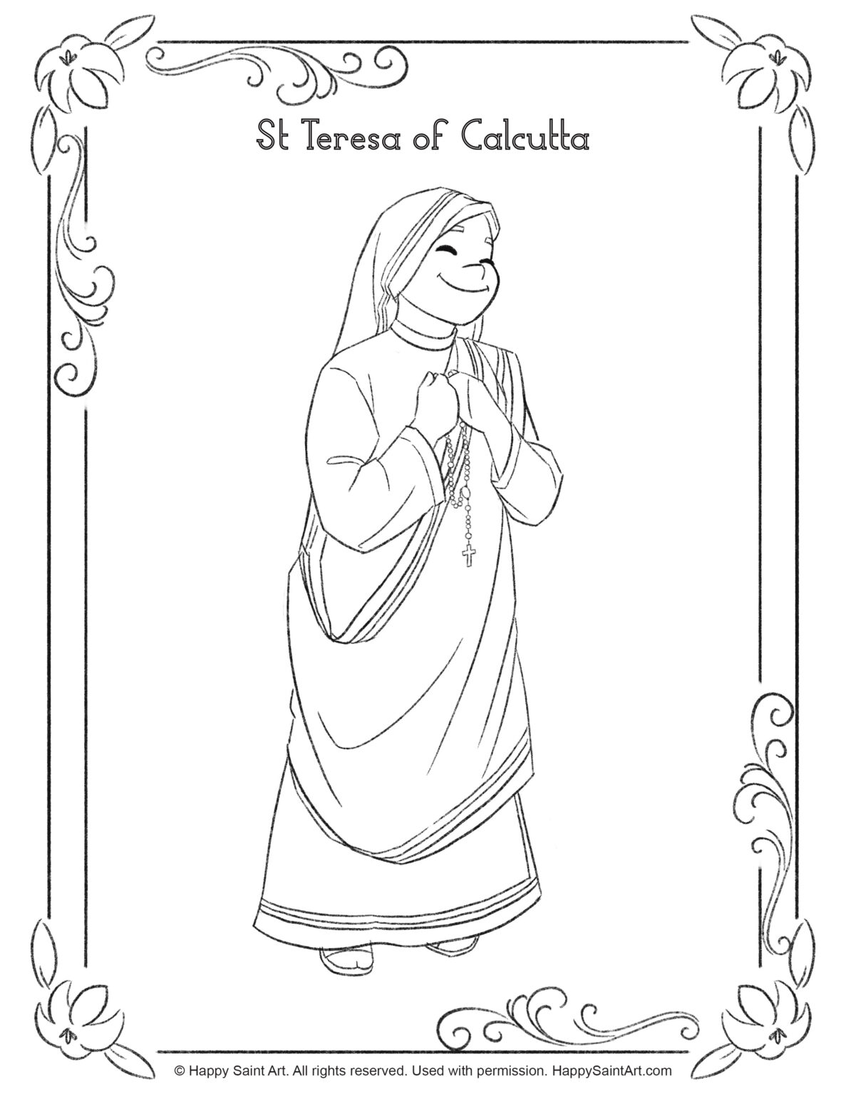Coloring Pages - Happy Saint Art Archives | Diocesan
