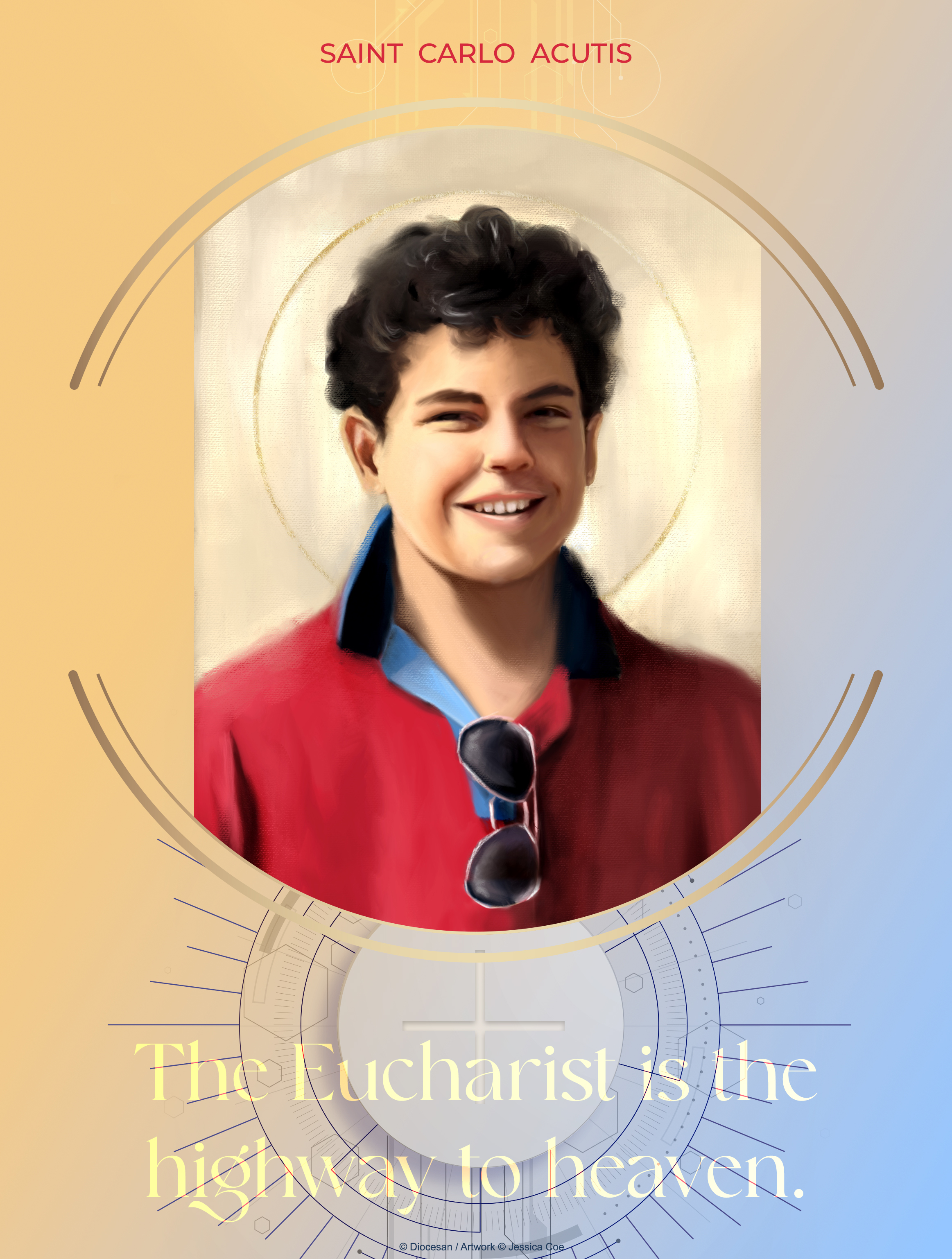 St. Carlo Acutis Canonizationby Catholic Artist The Living Heart Co ...