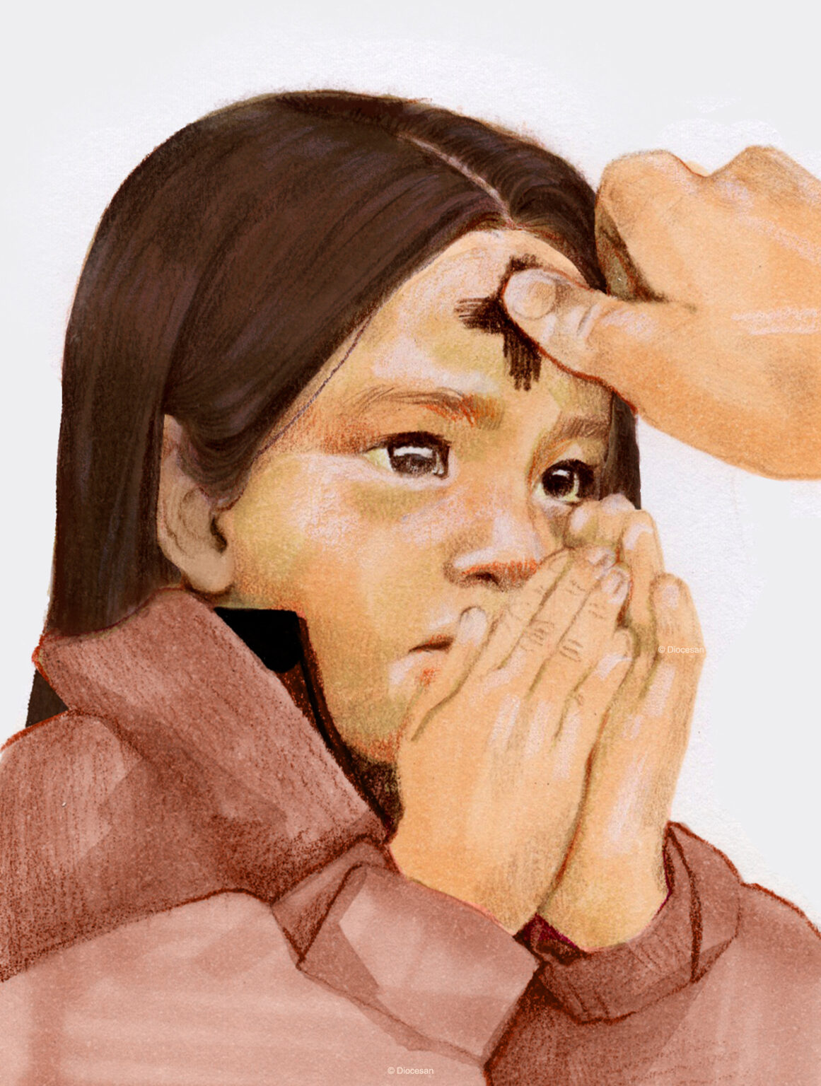 Receiving Ashes Ash Wednesday Cover | Diocesan