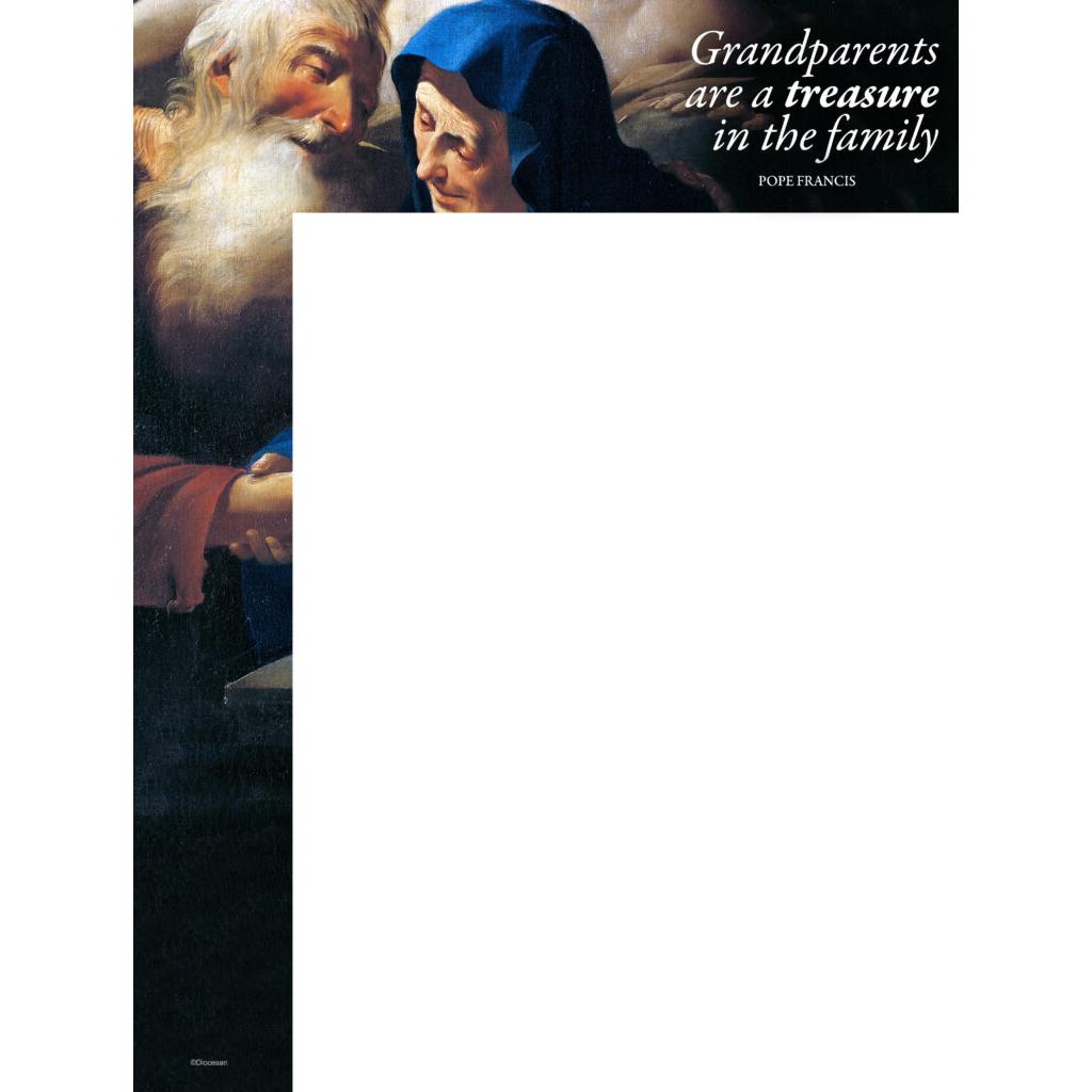 Grandparents are a treasure. English, Traditional Wrapper | Diocesan