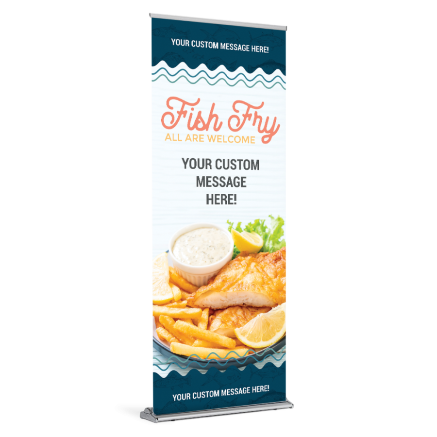 Waves Customizable Fish Fry Banner | Diocesan