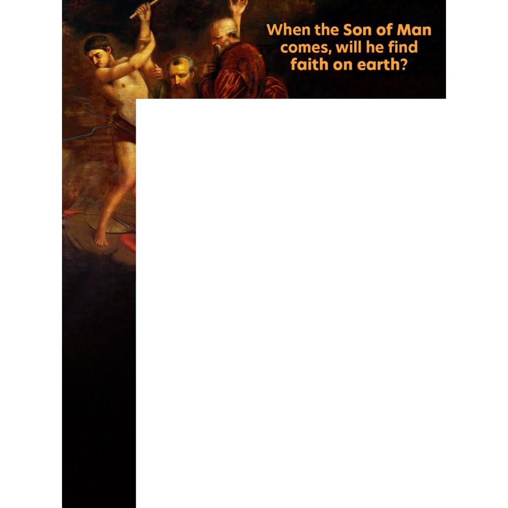 When The Son Of Man Comes, Will He Find Faith On Earth? Framed Wrapper ...