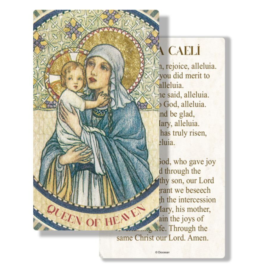 Regina Caeli Queen of Heaven Prayer Card | Diocesan