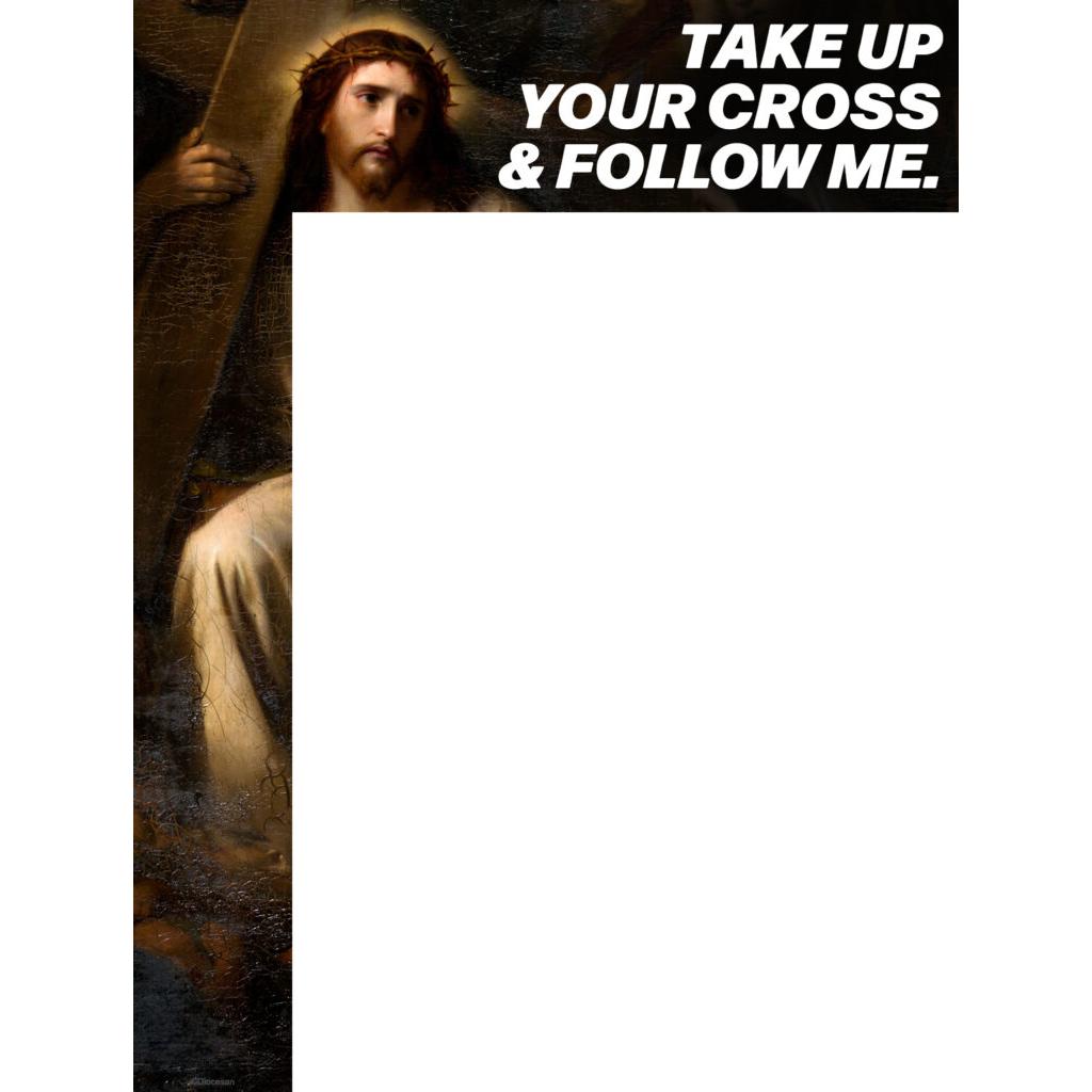 Take Up Your Cross And Follow Me Framed Wrapper – Diocesan
