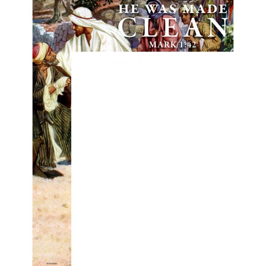 He Was Made Clean Wrapper – Diocesan