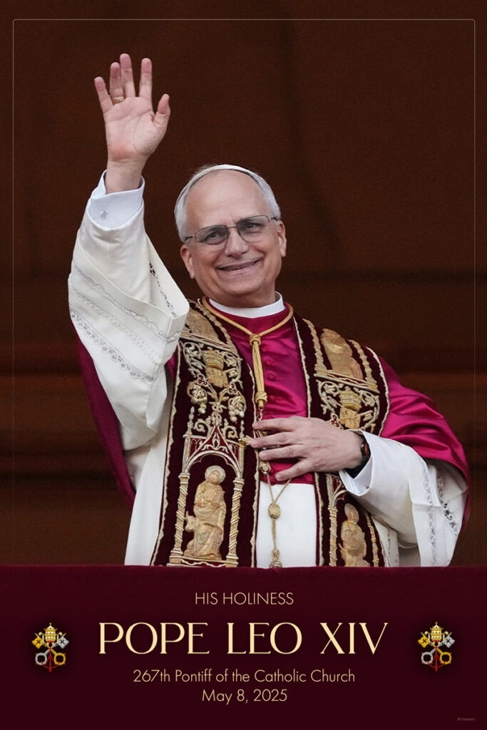 Pope Leo XIV Waving Poster – Diocesan