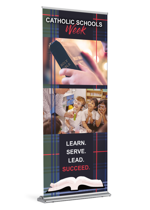 Catholic Schools Week Plaid Banner – Diocesan