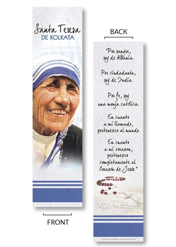 Heart of Jesus Saint Teresa of Kolkata Bookmark – Diocesan