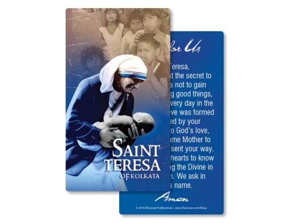 Faith, Selflessness, Sacrifice… Saint Teresa of Kolkata Prayer Card ...